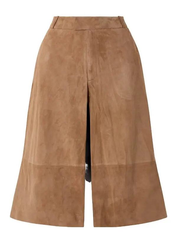 ARMA Suede Color-block Shorts - Brown