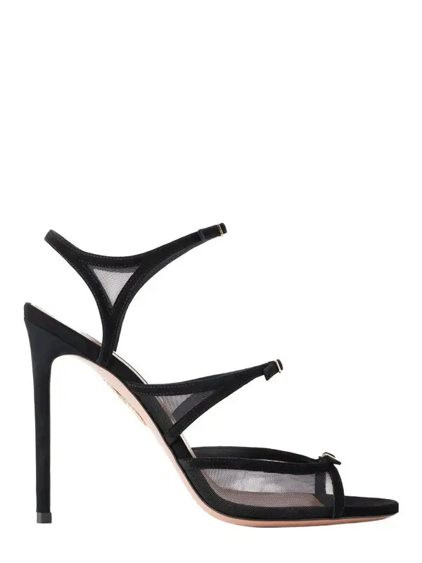 AQUAZZURA Jalila Mesh-panel Sandals - Black
