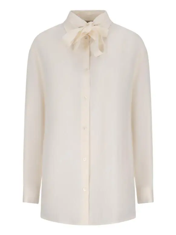 Herno Bow Detail Shirt - White