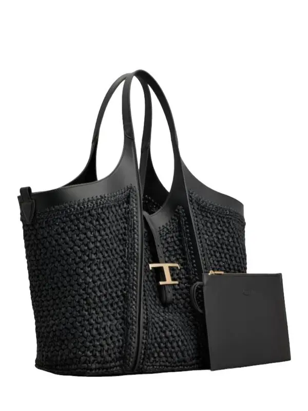TOD'S Timeless Woven Tote Bag - Black