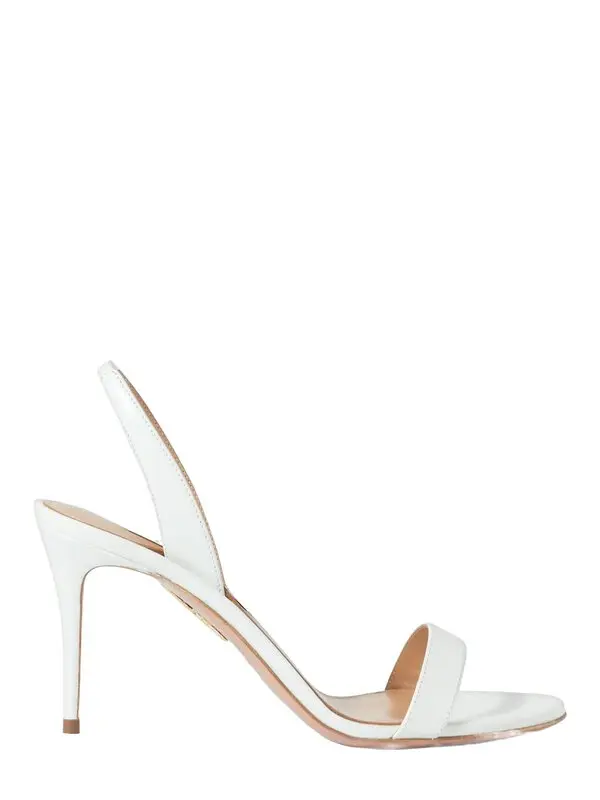 AQUAZZURA Leather Slingback Sandals - No