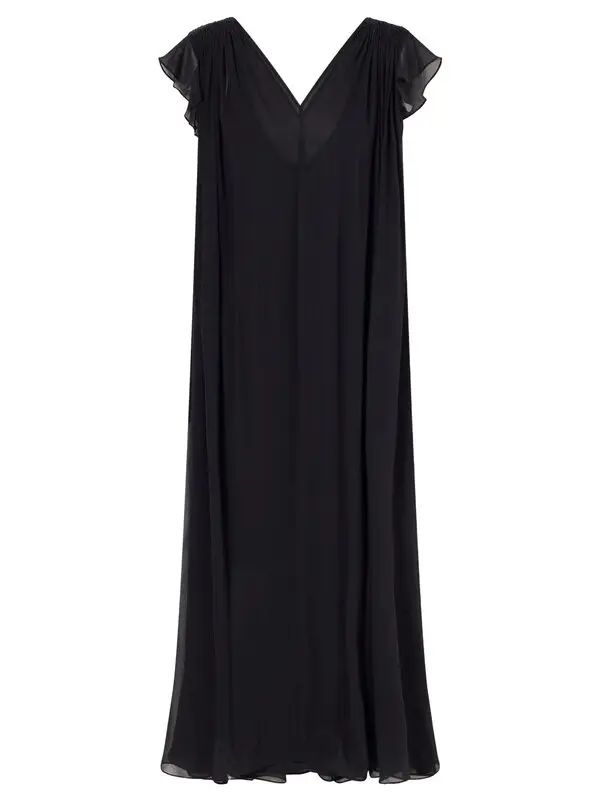 ERES Shirred Muslin Maxi Dress - Black