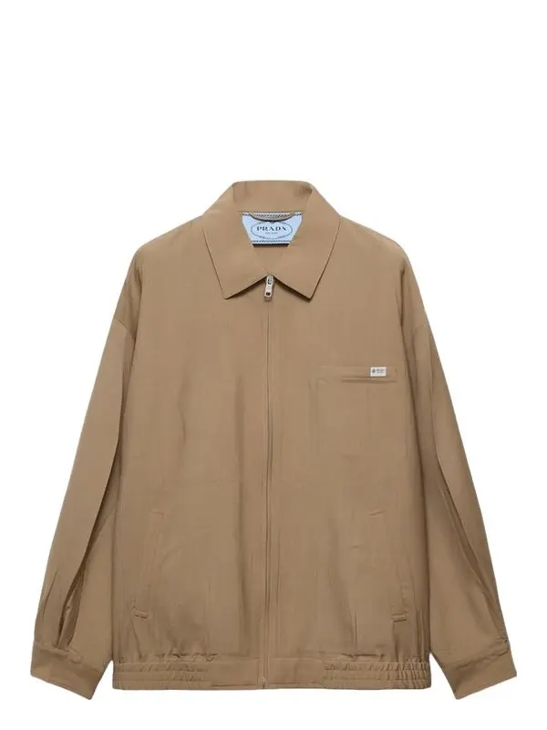 Prada Mohair Wool Blouson Jacket - Hazelnut