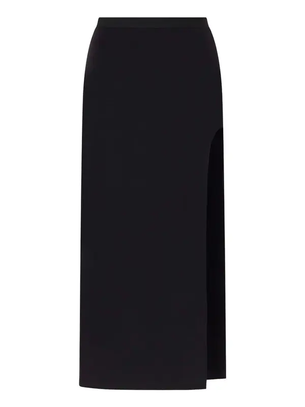 Wardrobe.NYC Highwaist Sideslit Maxi Skirt - Black