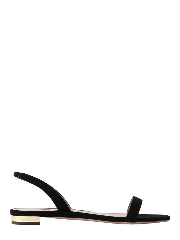AQUAZZURA Suede Singlestrap Sandals - No