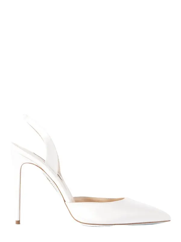 AQUAZZURA Satin Slingback Pumps - No
