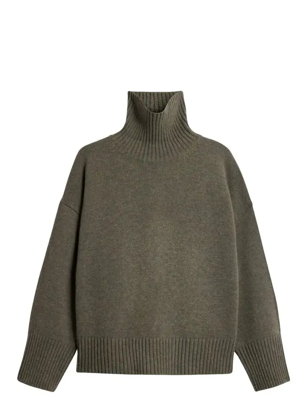 Soeur Woolen Turtleneck Sweater - Blue