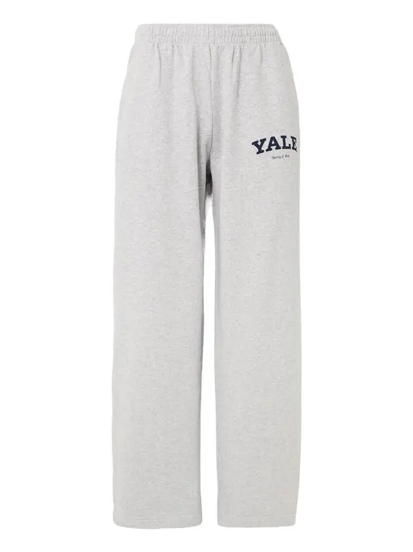SPORTY  RICH Sporty & Rich Yale Printed Sweatpants - Grey