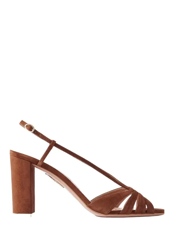 AQUAZZURA Suede Slingback Sandals - No