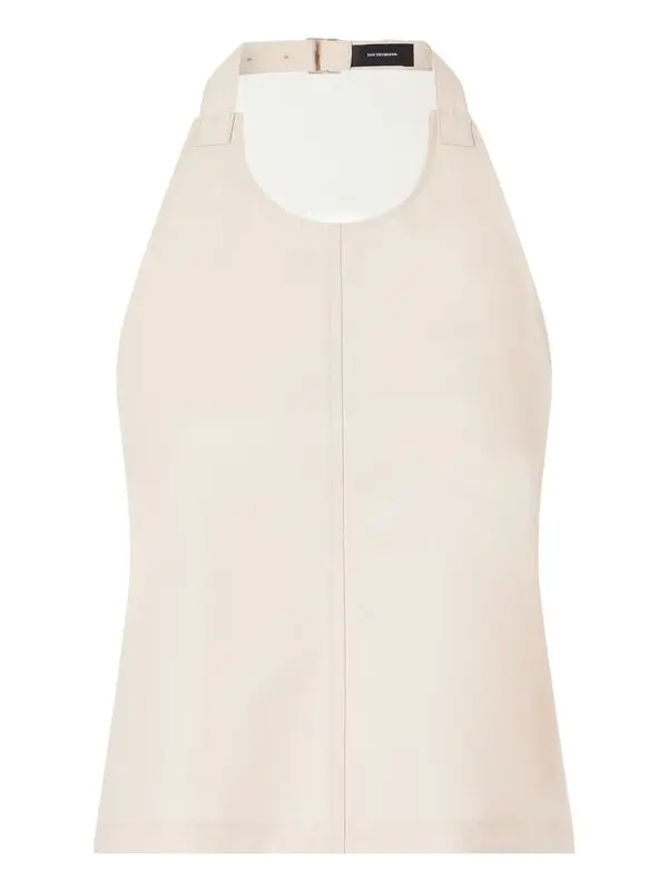 Wardrobe.NYC Halter Neck Top With Buckle Strap Detail - No