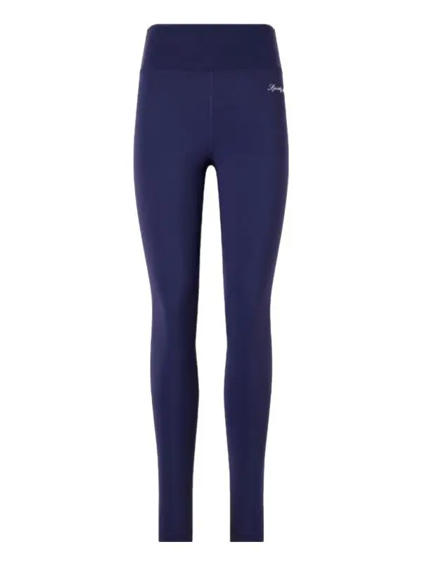 SPORTY  RICH High-waisted Stretch Leggings - Blue