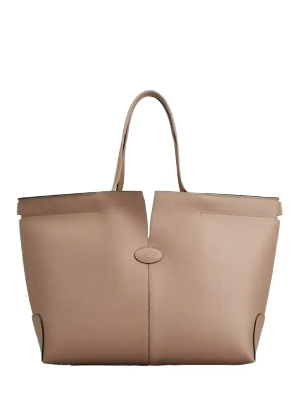 TOD'S V-cut Tote Bag - Nude
