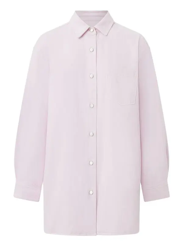 AGOLDE X Maria Mcmanus Trapeze-cut Denim Shirt - Light Pink