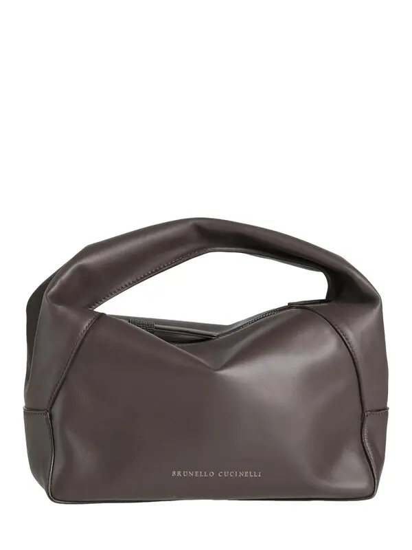 Brunello Cucinelli Leather Hobo Bag - Black