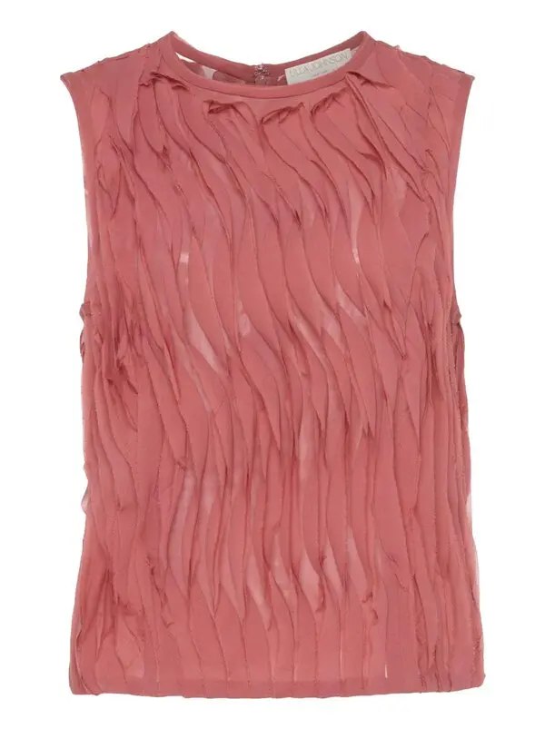 Ulla Johnson Sleeveless Chiffon Top - Maroon