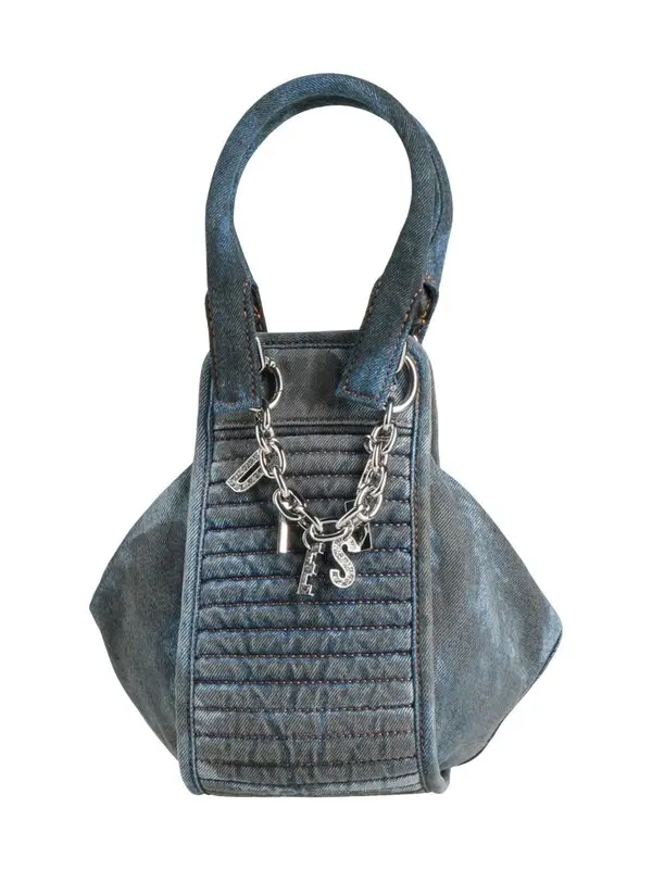 DIESEL® Denim Embellished Top Handle Bag - Black