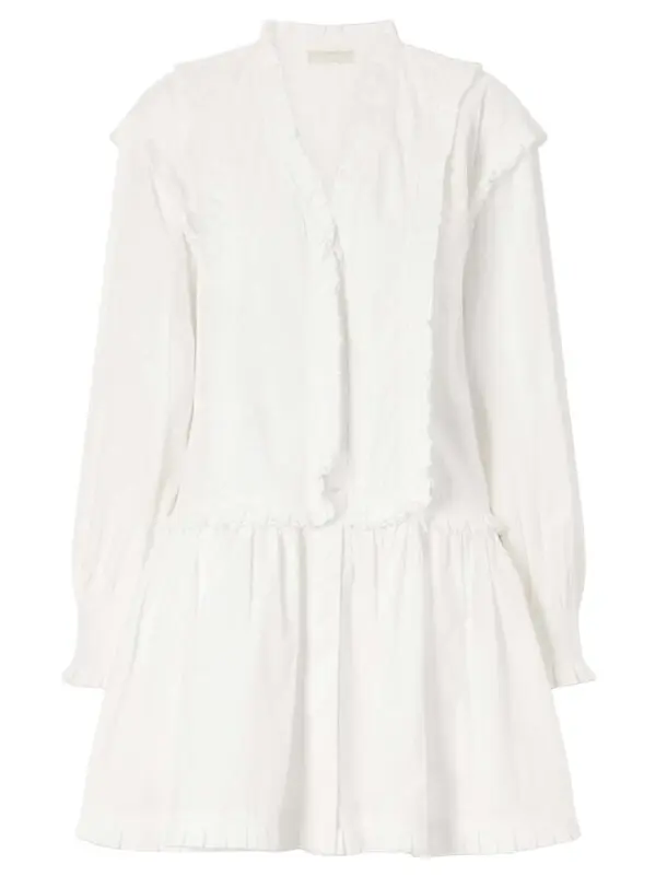 Ulla Johnson Beatrix Ruffled Cotton Mini Dress - No