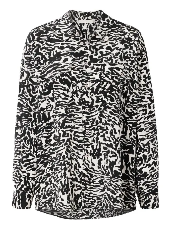 Ulla Johnson Long Sleeve Printed Shirt - Black