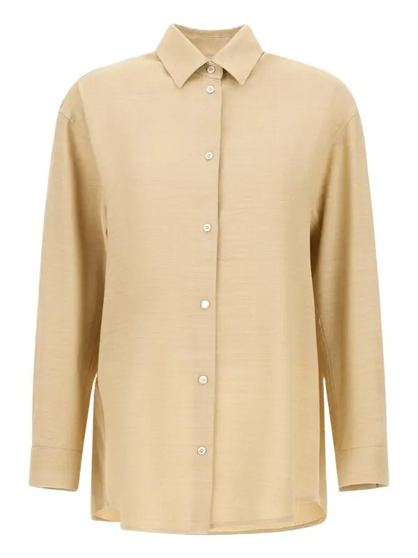 Herno Tie-neck Shirt - Nude