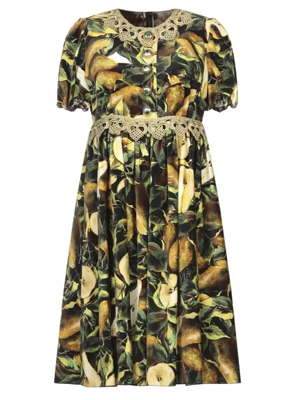 Dolce & Gabbana Velvet Ruched Dress - Black