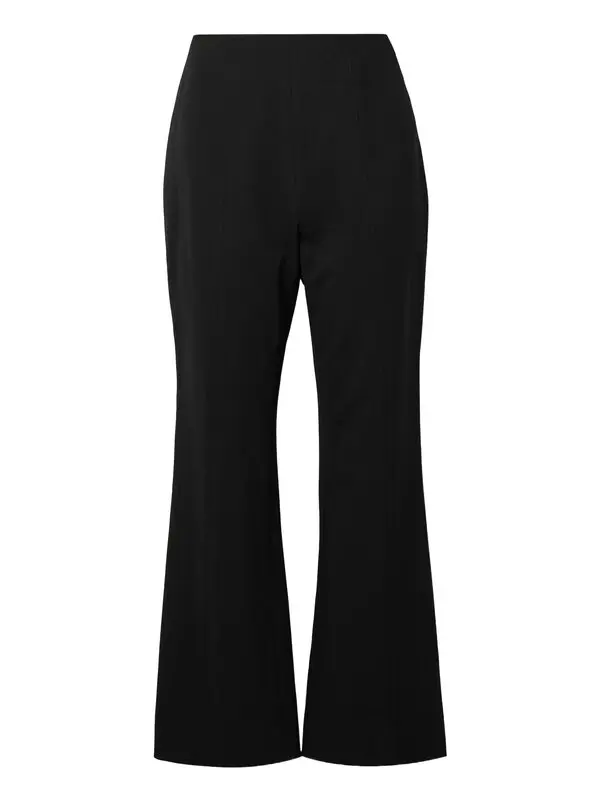 Carolina Herrera Ponte Flared Casual Pants - Black