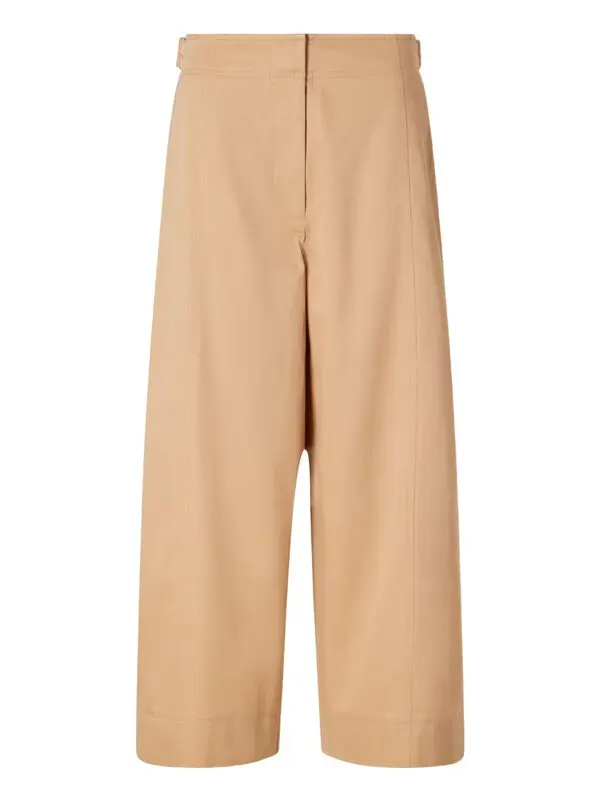 Ulla Johnson Sascha Cotton-twill Wide-leg Cropped Pants - No