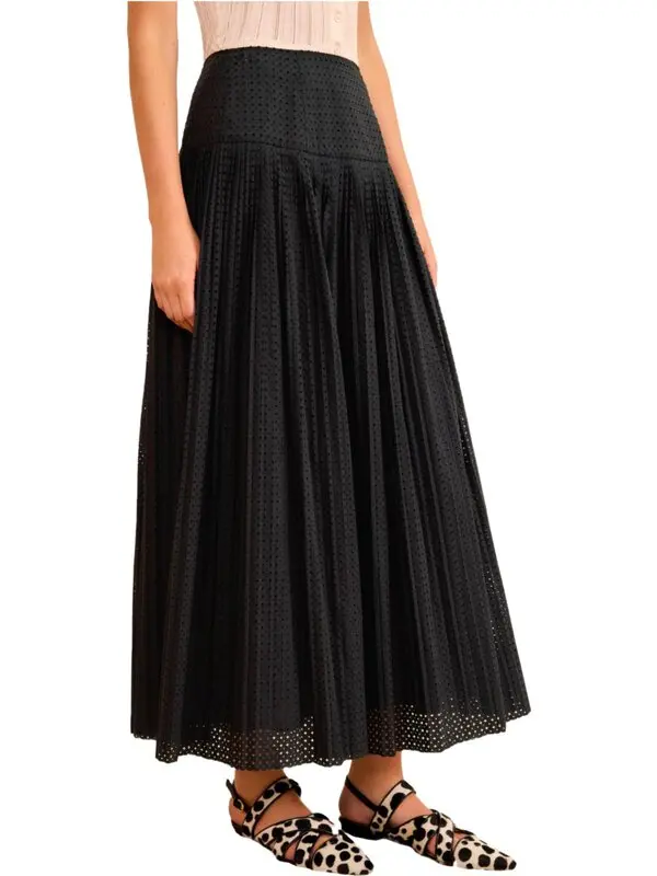 Ulla Johnson Nalla Aline Midi Skirt - Black