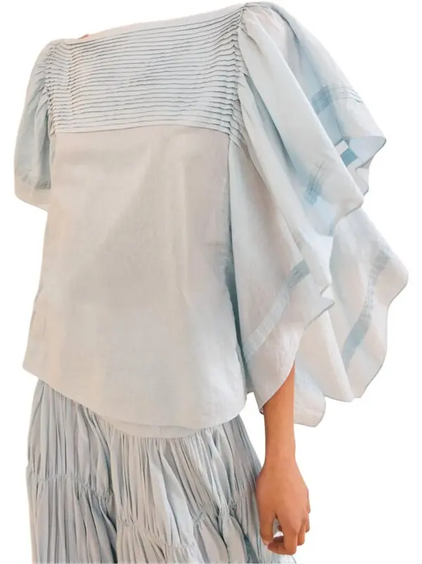 Ulla Johnson Off-the-shoulder Cotton Top With Ruffled Sleeves - Adr