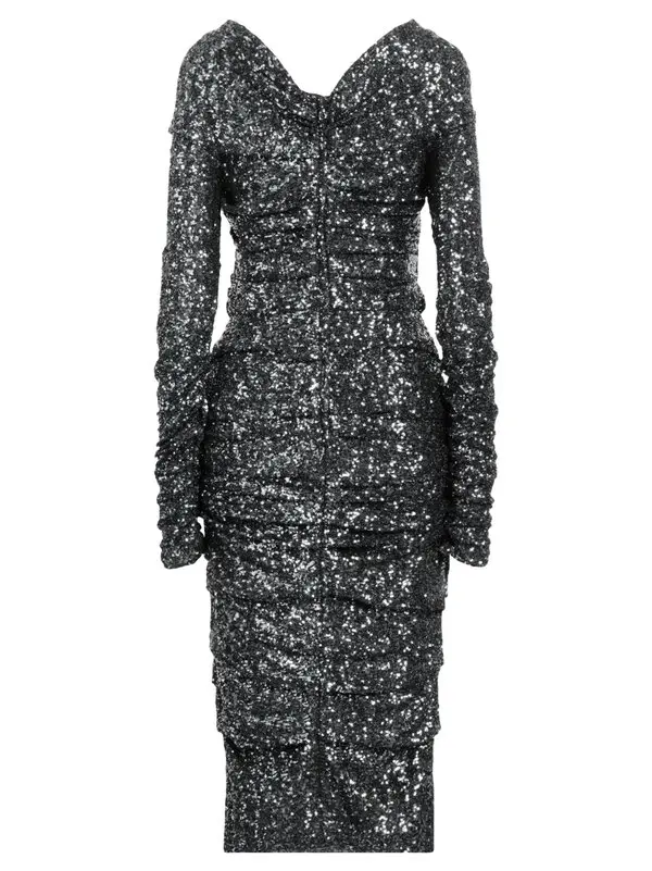 Dolce & Gabbana Sequin Midi Dress - Black