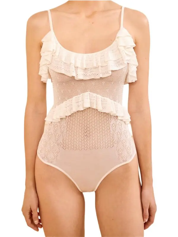 Ulla Johnson Bania Knit Bodysuit - Ivory