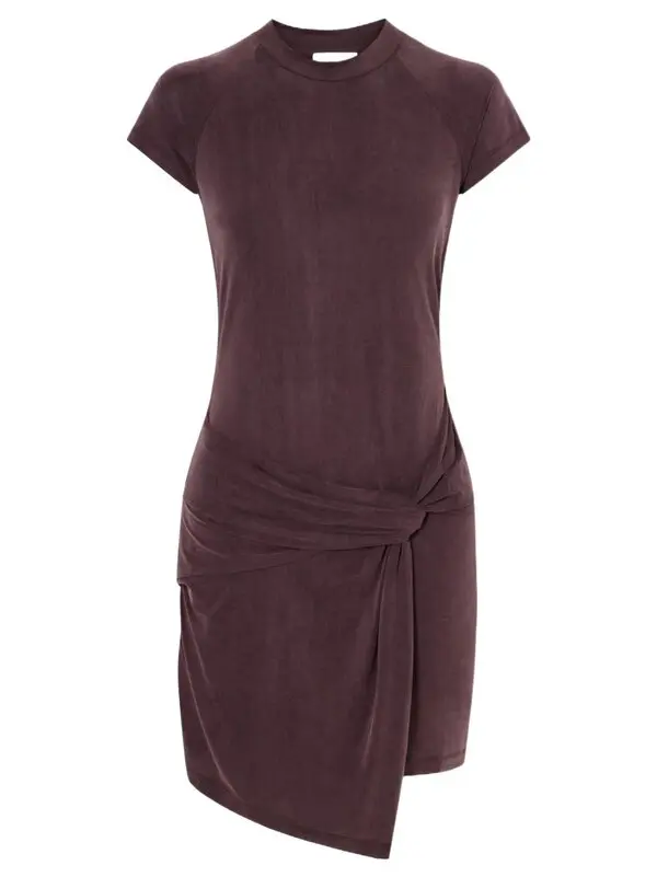AGOLDE Knit Mini Dress With Twisted Waist - Red