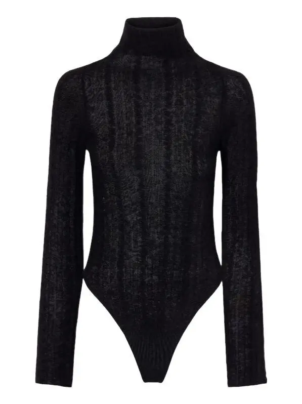 HAIKURE Long Sleeve Knit Bodysuit - Black