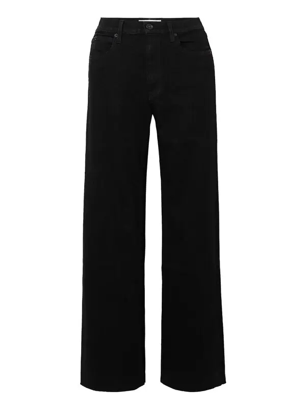 SLVRLAKE High-rise Wide-leg Organic Jeans - Black