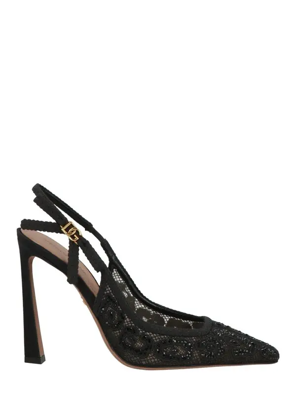 Dolce & Gabbana Lace Slingback Pumps - Black