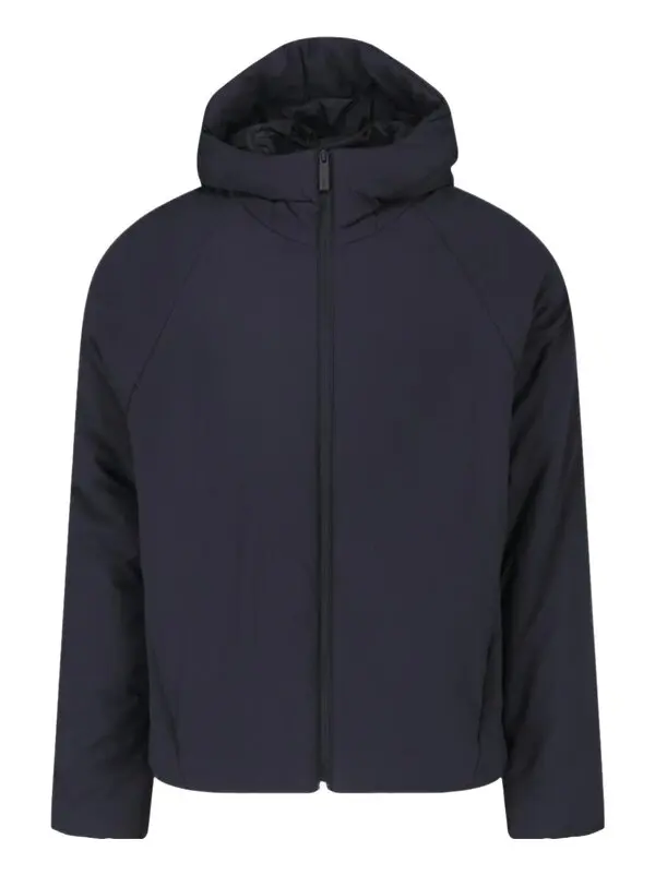 Herno Zip-up Hooded Padded Jacket - Black