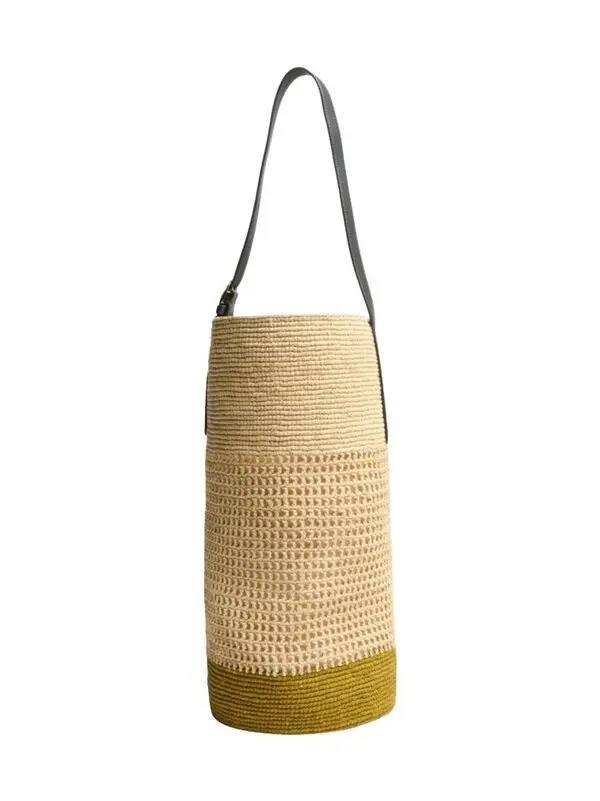 Khaite Woven Bucket Bag - Brown