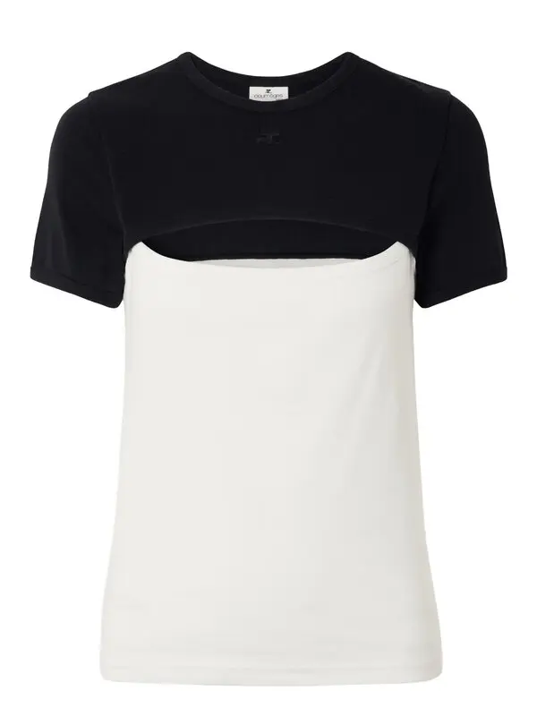COURREGES Color-block Cut-out T-shirt - No
