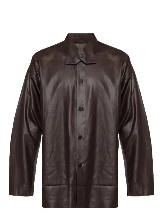 Issey Miyake Long-sleeved Buttoned Shirt - Brown