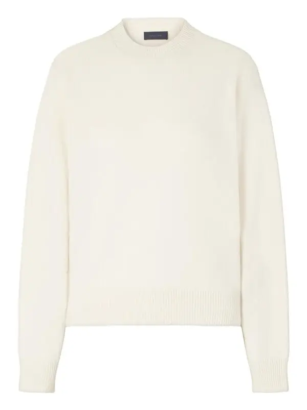 HAIKURE Cropped Wool & Cashmere Blend Sweater - White
