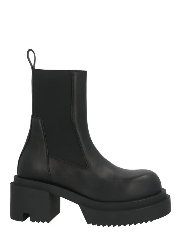 Rick Owens Classic Platform Leather Boots - Black