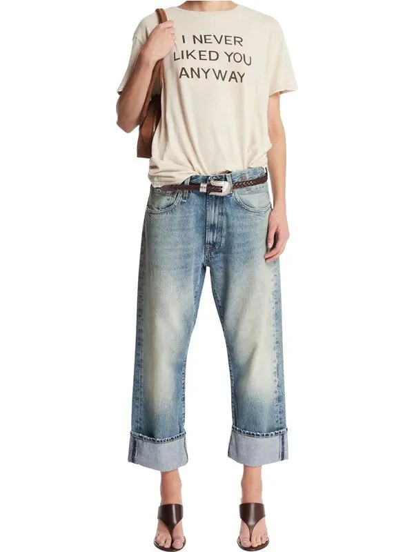 R13 Crewneck Short Sleeve T-shirt - Beige