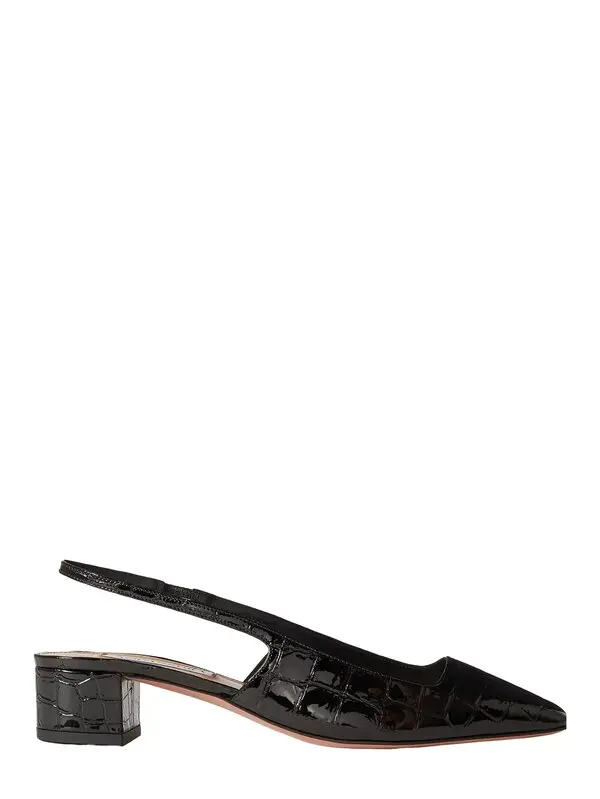AQUAZZURA 35mm Ginza Slingback Pumps - Black
