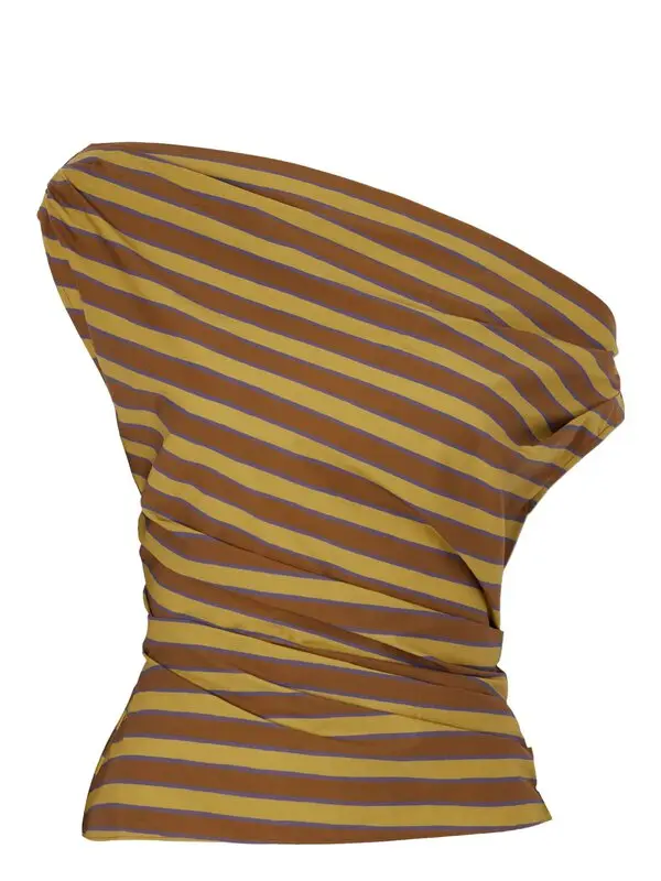 Staud Phare Striped Cotton-blend Poplin Blouse - No