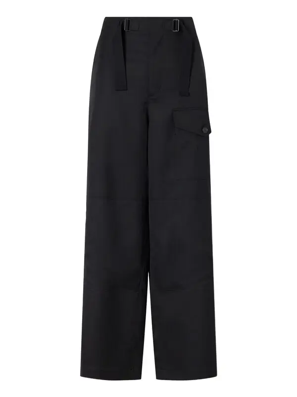 Auralee Belted Cargo Pants - Black