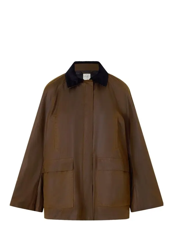 TOTEME Casual Jacket With Invisible Zipper And Front Pockets - Brown