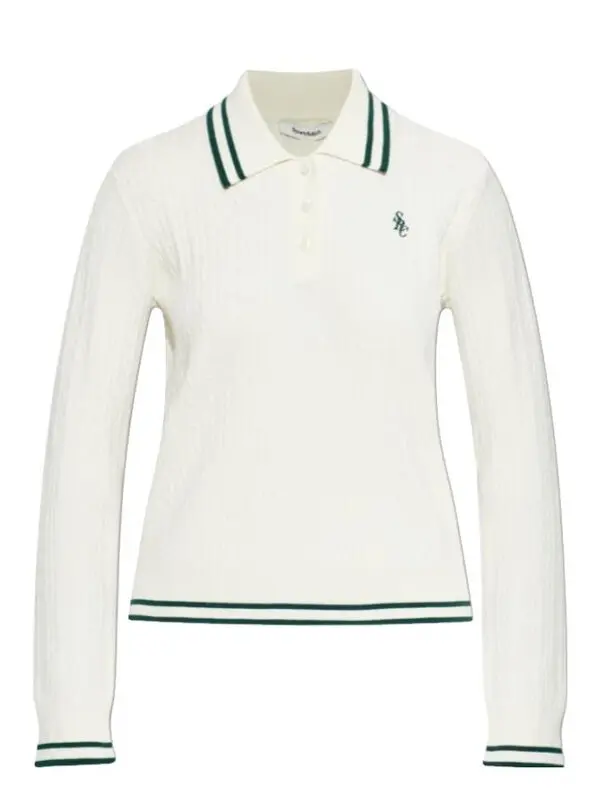 SPORTY  RICH Sporty Rich Polo Shirt - Cream