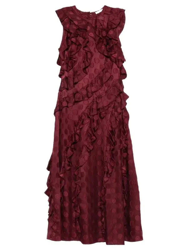 Ulla Johnson Kavita Cascading Ruffled Midi Dress - Brown