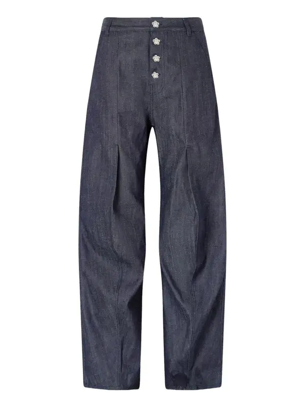 Cecilie Bahnsen High-rise Wide-leg Jeans - Indigo