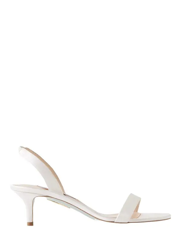 AQUAZZURA So Nude 50 Satin Slingback Sandals - No