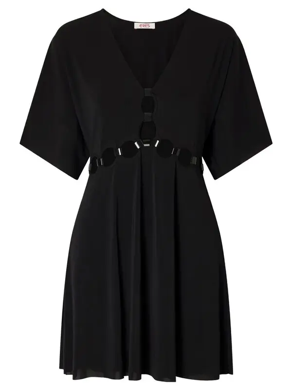 ERES Connection Cutout Jersey Mini Dress - Black